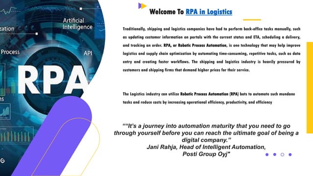 RPA in Logistics | PPT