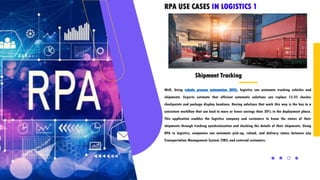 RPA in Logistics | PDF