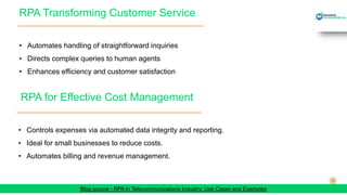 RPA in Telecommunications Industry | PPTX