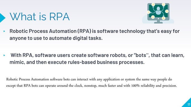 RPA Intro.pdf | Robotics | Technology & Computing