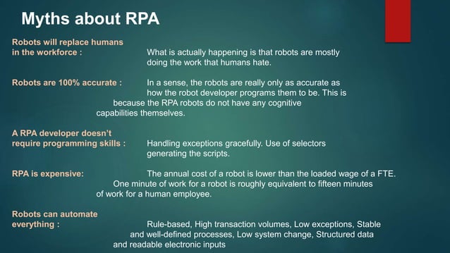 Introduction to Robotic Process Automation by K.G.Maheshwari | PPTX ...