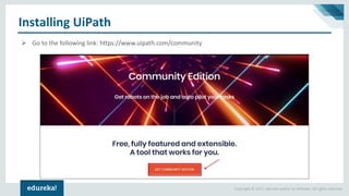RPA Automation Tutorial | RPA Training | RPA Tutorial For Beginners | Edureka | PDF