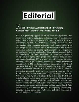 Rpa magazine.compressed | PDF | Robotics | Technology & Computing