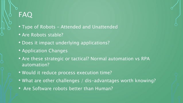 An Overview of Robotic Process Automation (RPA) | PPTX