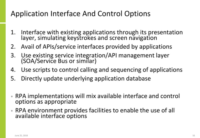 RPA (Robotic Process Automation), POA (Process Oriented Architecture ...