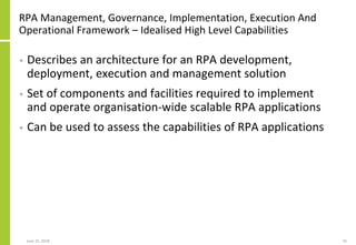 RPA (Robotic Process Automation), POA (Process Oriented Architecture ...