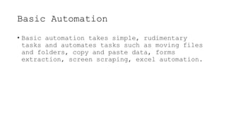 RPA Solutions.pptx | Artificial Intelligence | Technology & Computing