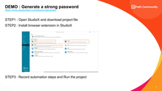RPA summer school session 2.2: Run your first UI automation | PPT ...