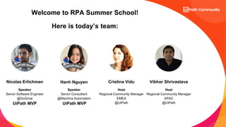 RPA summer school session 2.2: Run your first UI automation | PPT ...