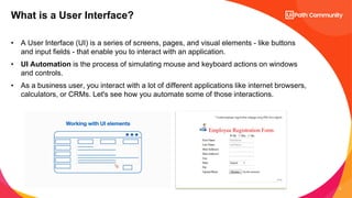 RPA summer school session 2.2: Run your first UI automation | PPT ...