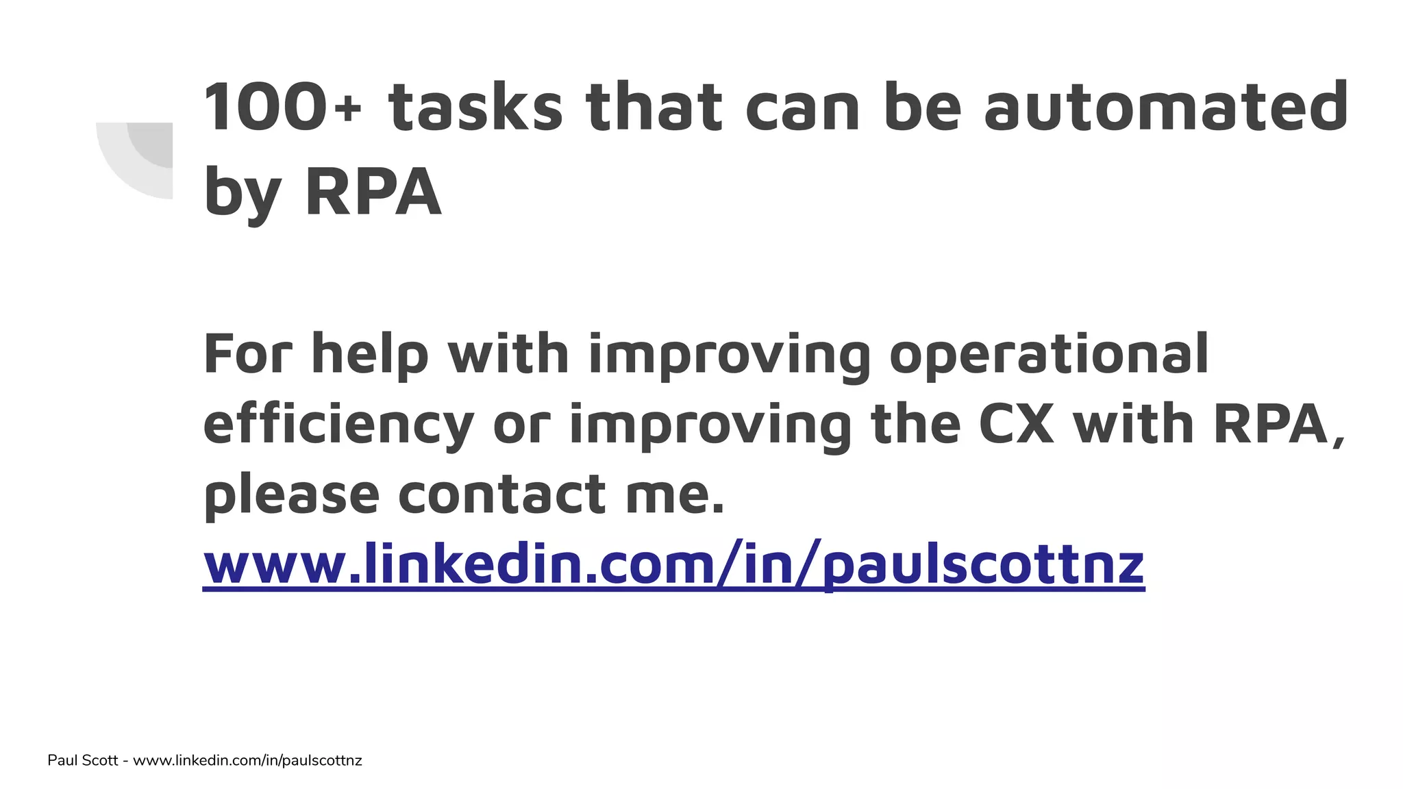 100+ tasks that can automated with RPA | PPT | Free Download