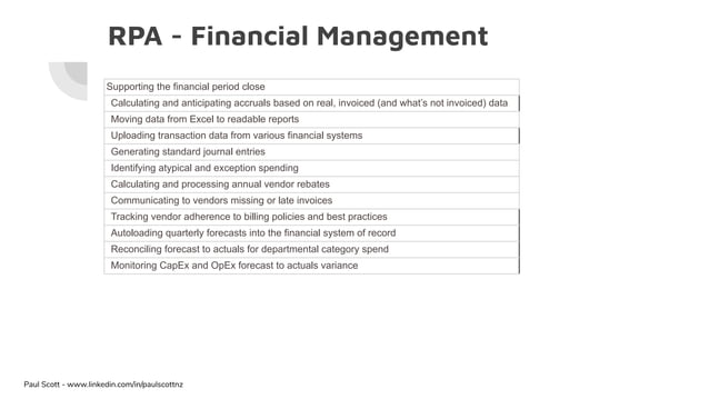 100+ tasks that can automated with RPA | PPT
