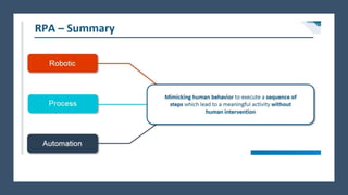 RPA training for Beginners using UiPath | PPT