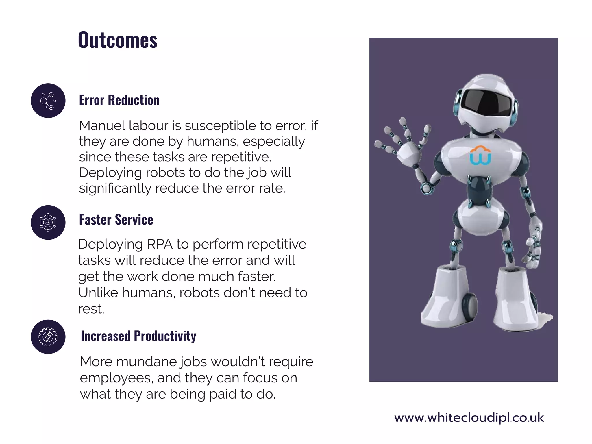 Advantages Of Rpa For Businesses In London Robotic Process Automation Ppt