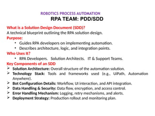 Robotic Process Automation Basics concepts | PPTX