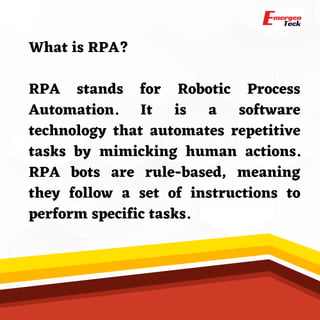 RPA vs. AI Which Automation Technology Suits Your Needs | PDF