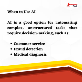 RPA vs. AI Which Automation Technology Suits Your Needs | PDF