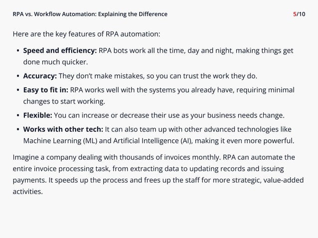 RPA vs. Workflow Automation Explaining the Difference.pdf | Technology ...