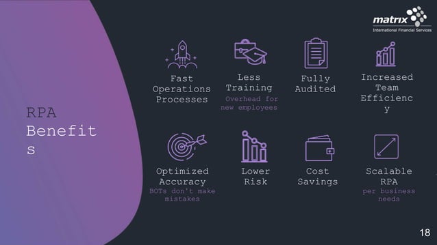 Robotic Automation Process (RPA) Webinar - By Matrix-IFS | PPT