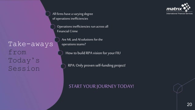 Robotic Automation Process (RPA) Webinar - By Matrix-IFS | PPT