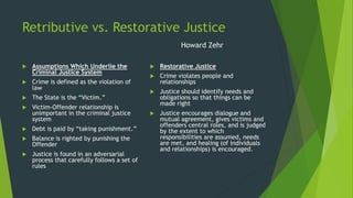 Restoring Justice: Working to Create Wholeness and Peace through ...