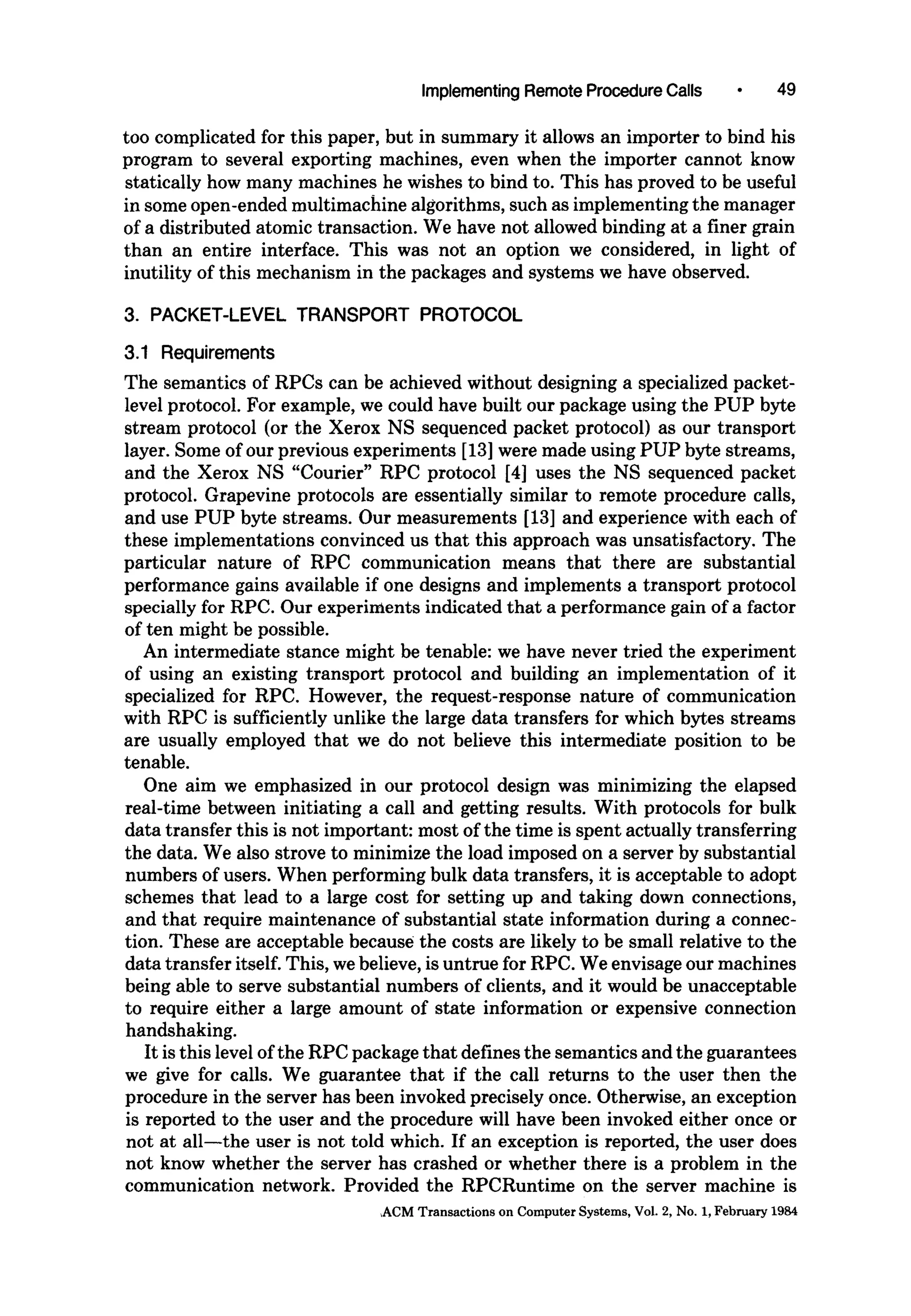 Implementing Remote Procedure Calls | PDF