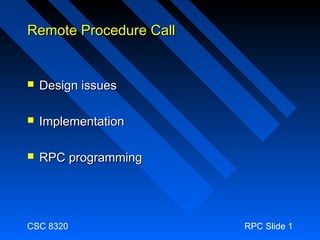 Rpc | PPT