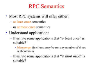 Remote Procedure Call related to computer newtork.ppt