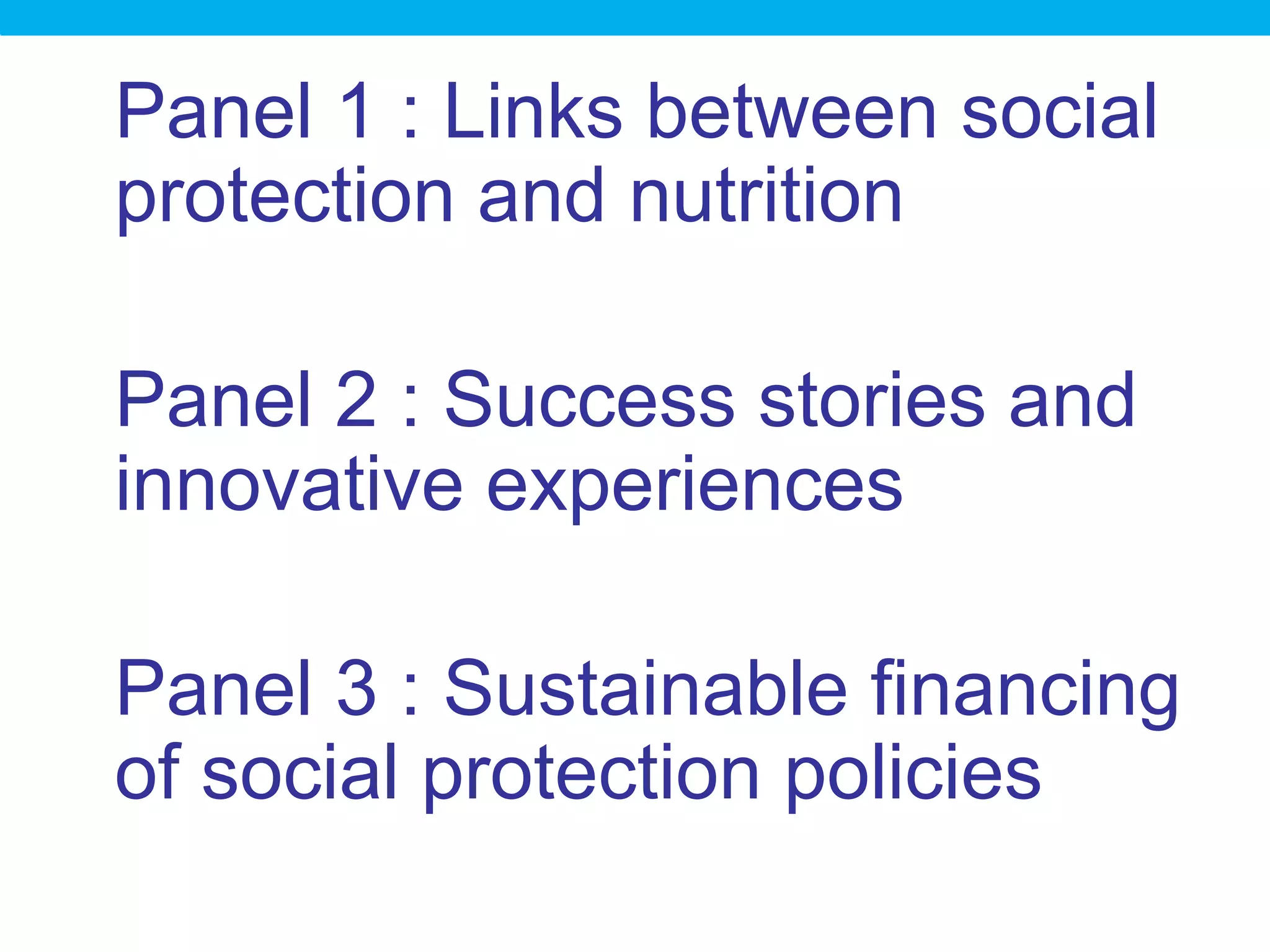 Social protection: A pathway for sectorial integration of nutrition | PPT