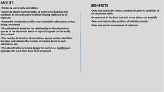 Classification of partially edentulous arches | PPTX