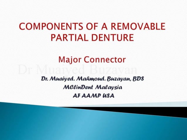 Rpd component + major connectors 2nd yr | PPT