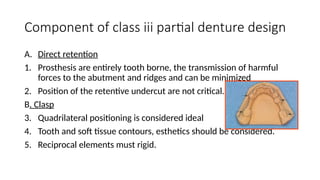 removable partial denture design and design process | PPTX
