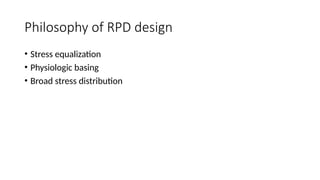removable partial denture design and design process | PPTX