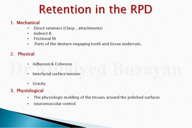 Rpd direct retainers 2nd yr