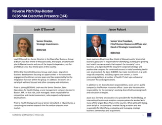 Elevar's Reverse Pitch Day - Executive Biographies | PDF