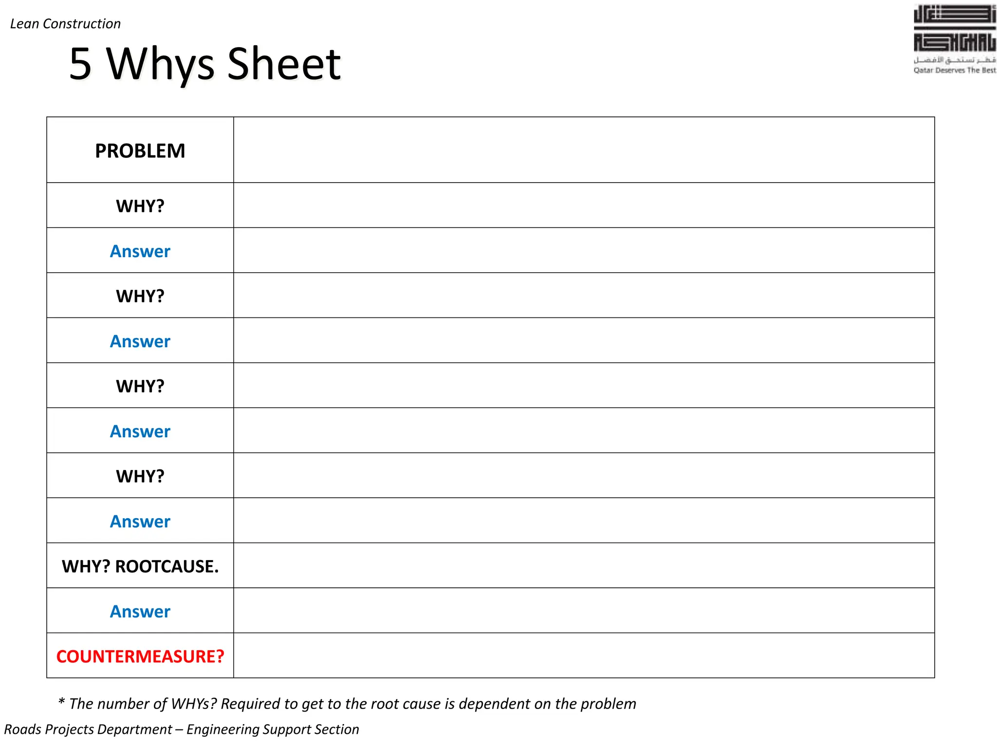 RPD Lean- Fishbone Diagram & 5 Why Sheet.ppt