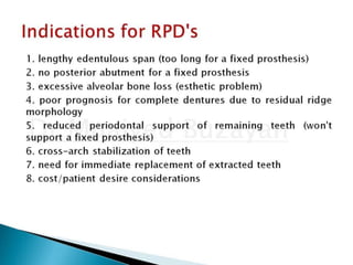 Rpd removable partial denture introduction 2nd yr | PPT