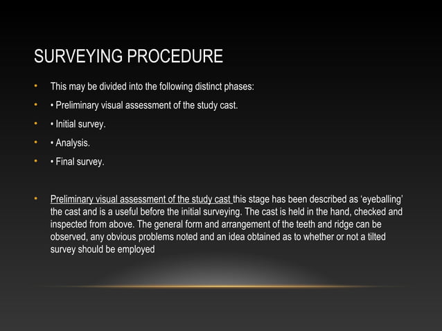 removable partial denture survey lines, path of insertion, guide planes ...