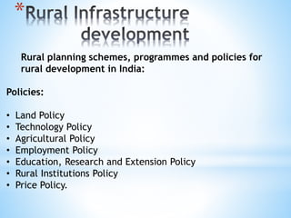 Rural Infrastructure development and Technology misssions | PPTX