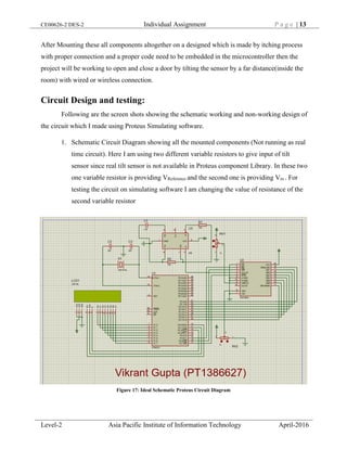 Door control embedded system using accelerometer sensor | PDF