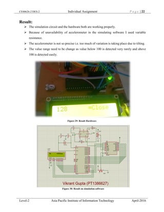 Door control embedded system using accelerometer sensor | PDF