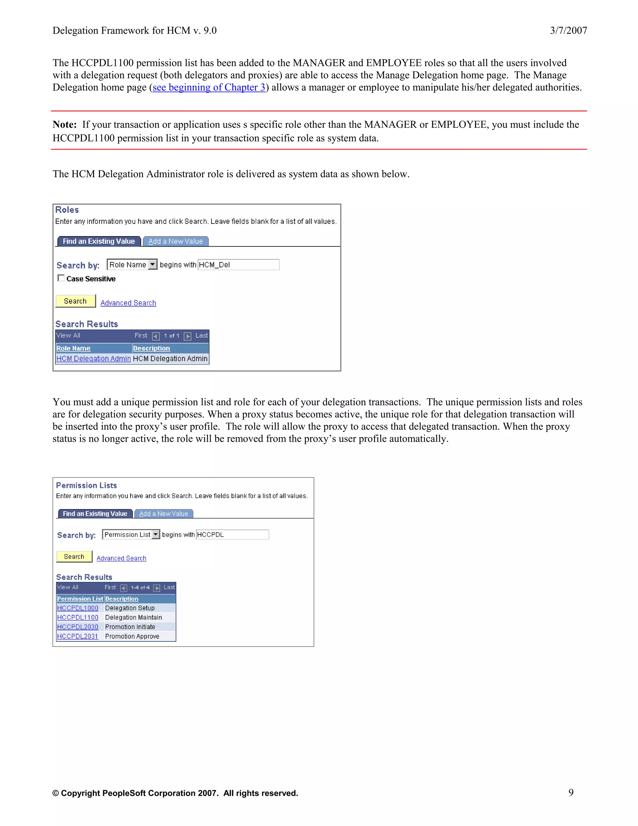 Peoplesoft AWE_hcm_delegation_framework | PDF