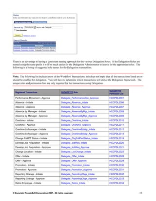 Peoplesoft AWE_hcm_delegation_framework | PDF