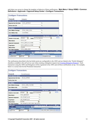 Peoplesoft AWE_hcm_delegation_framework | PDF