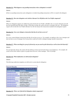 Peoplesoft AWE_hcm_delegation_framework | PDF
