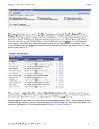 Peoplesoft AWE_hcm_delegation_framework | PDF