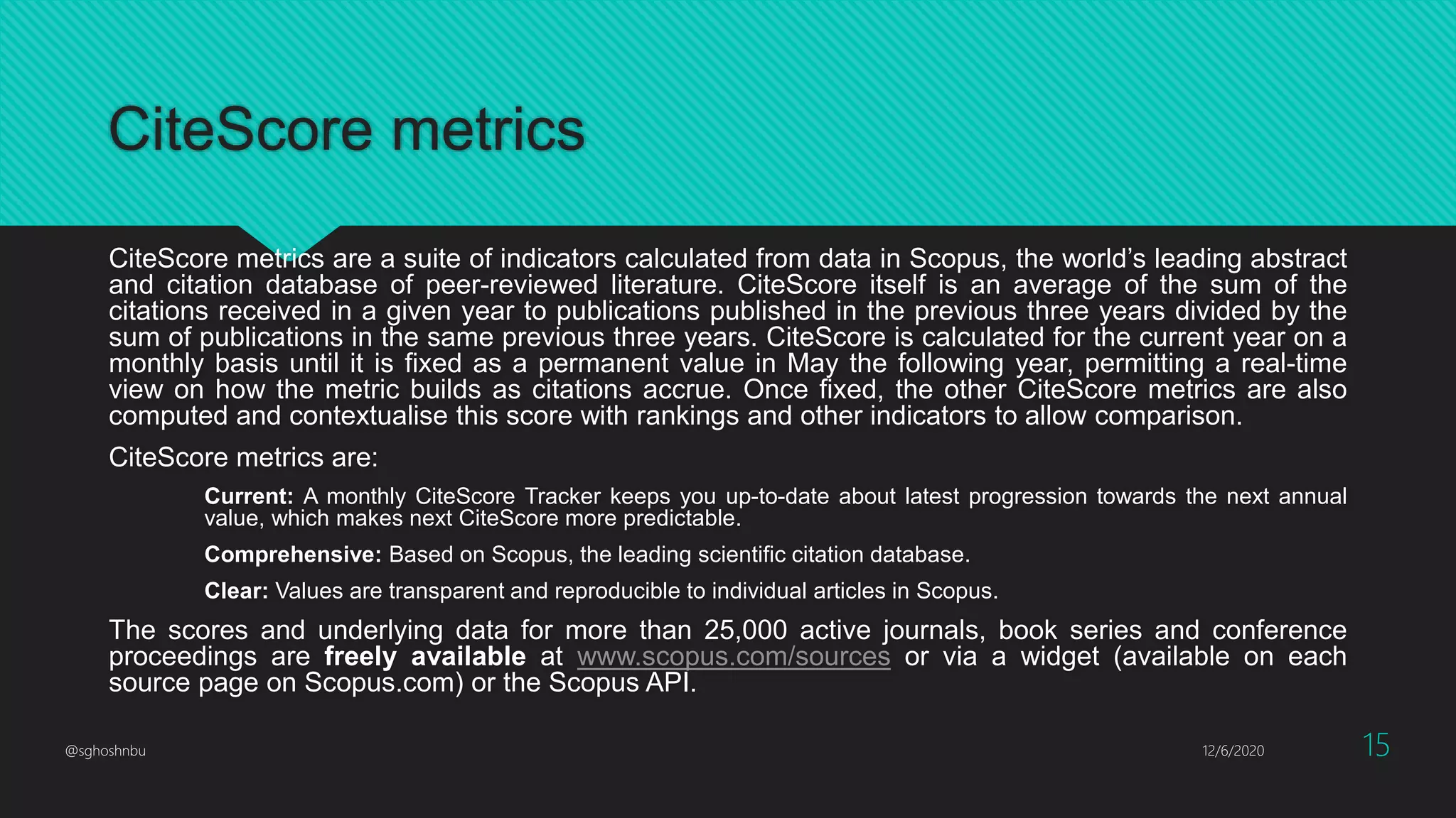 Impact Factor Journals as per JCR, SNIP, SJR, IPP, CiteScore | PPTX