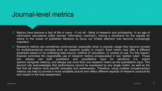 Impact Factor Journals as per JCR, SNIP, SJR, IPP, CiteScore | PPTX