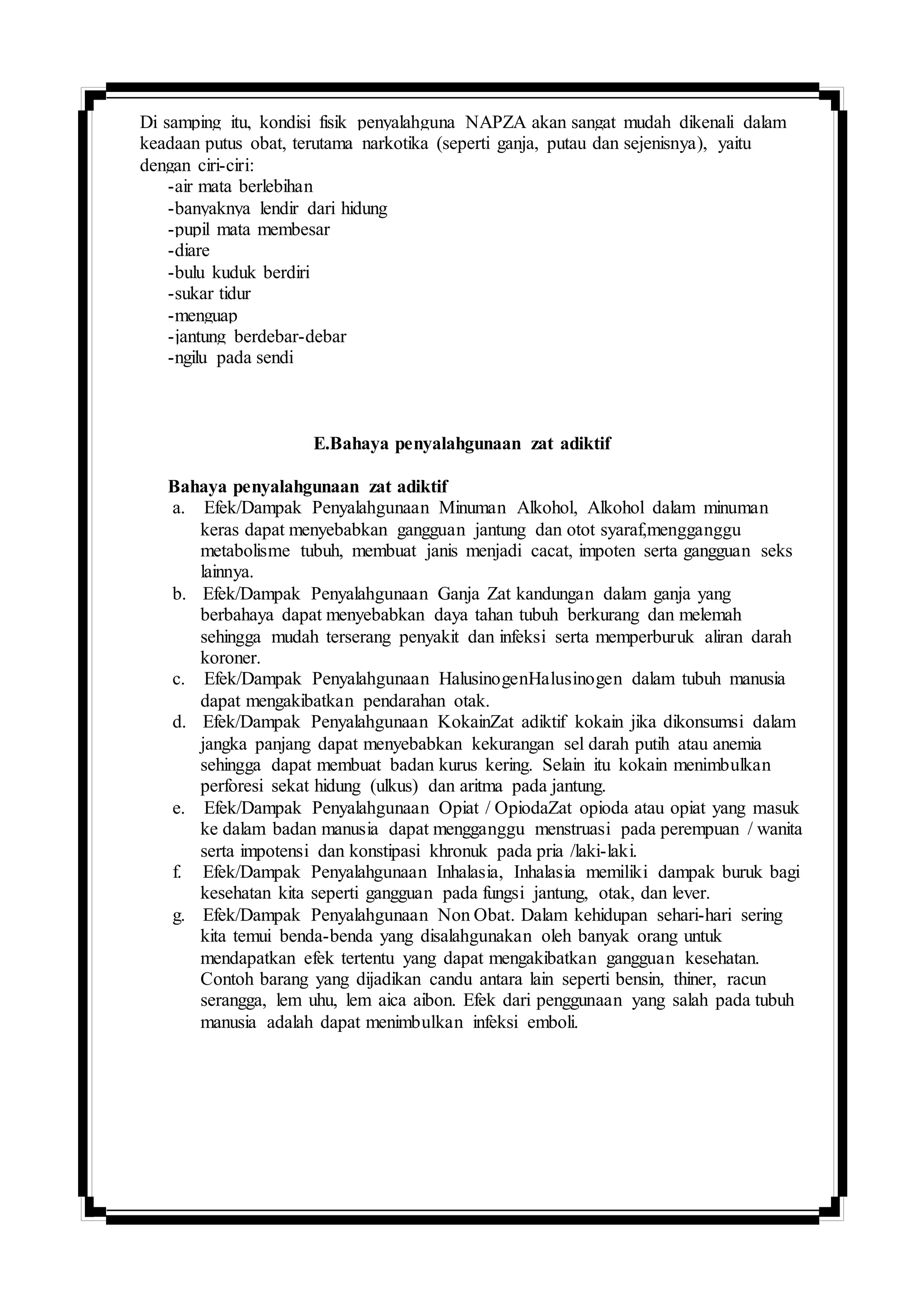 Makalah Zat Adiktif | DOCX