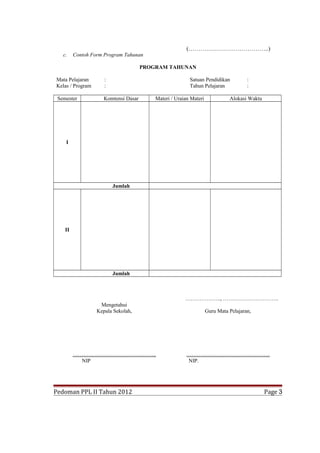 Format RPE PROTA PROMES RPP | DOC